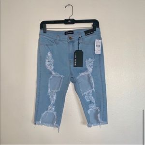 Fashion Nova | Shorts | Nwt Fn Distressed Bermuda Shorts L | Poshmark